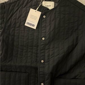 Everlane | Jackets & Coats | Everlane Black Midi Quilted Liner Jacket ...